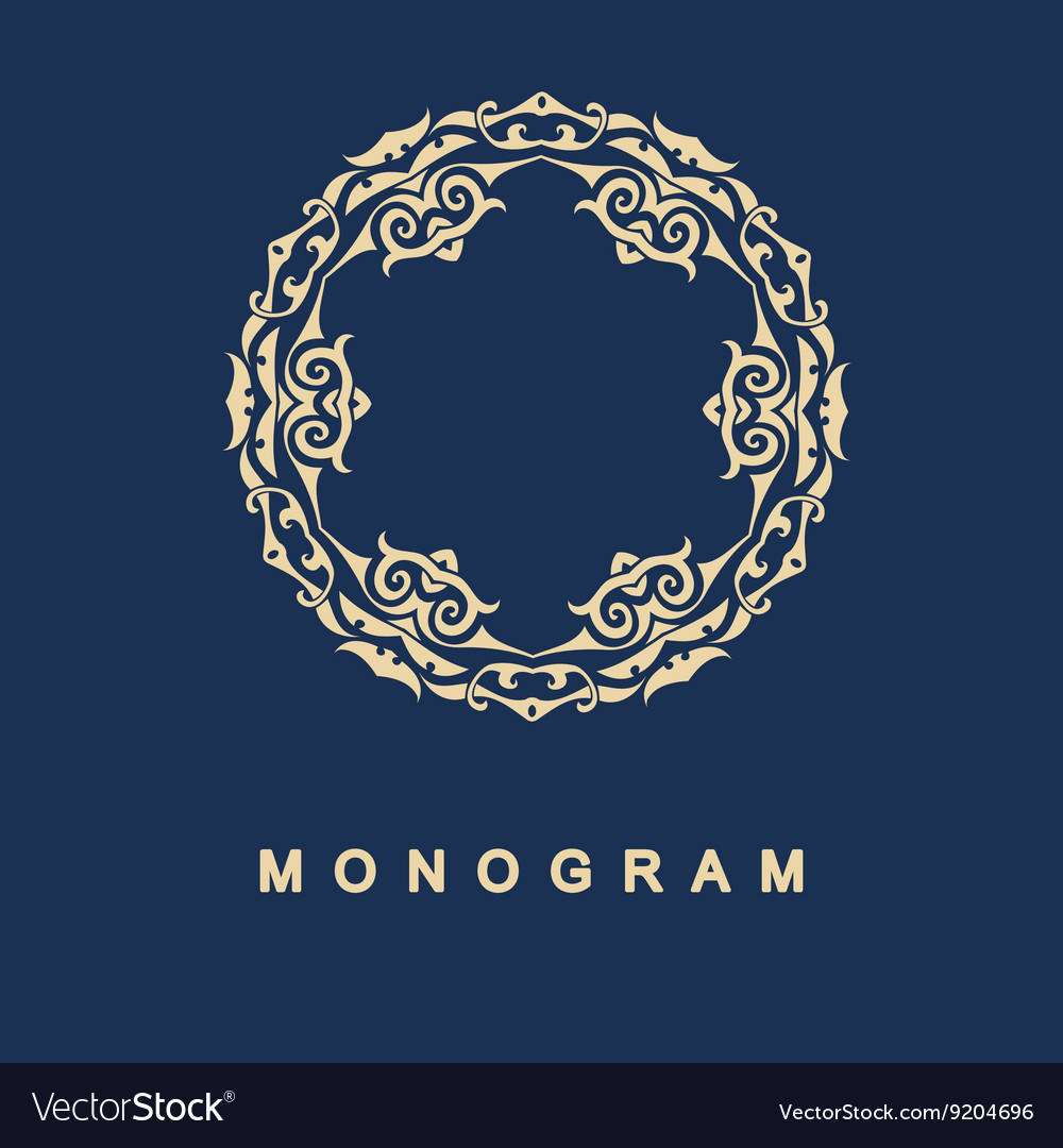 Set monogram logo template Royalty Free Vector Image