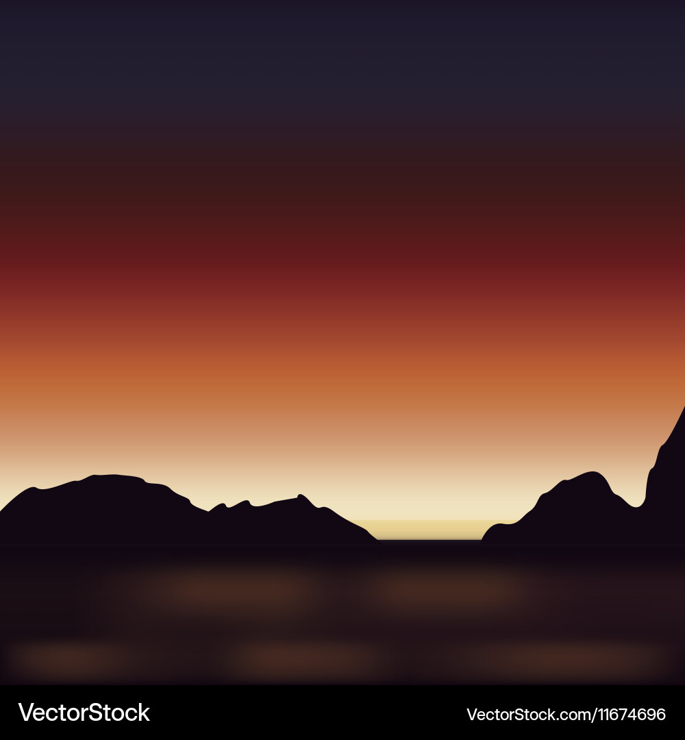 Striped sky nature landscape design Royalty Free Vector