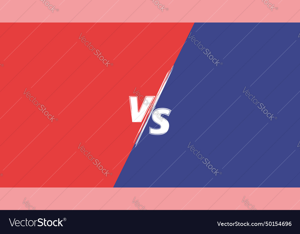 Versus comparison blank vs background template Vector Image