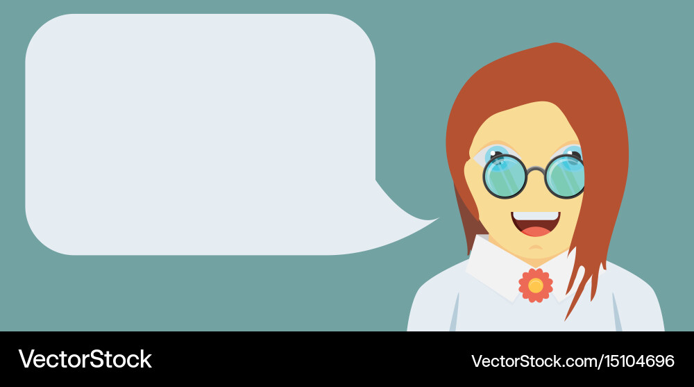 Woman is laughing fun concept flat design Vector Image