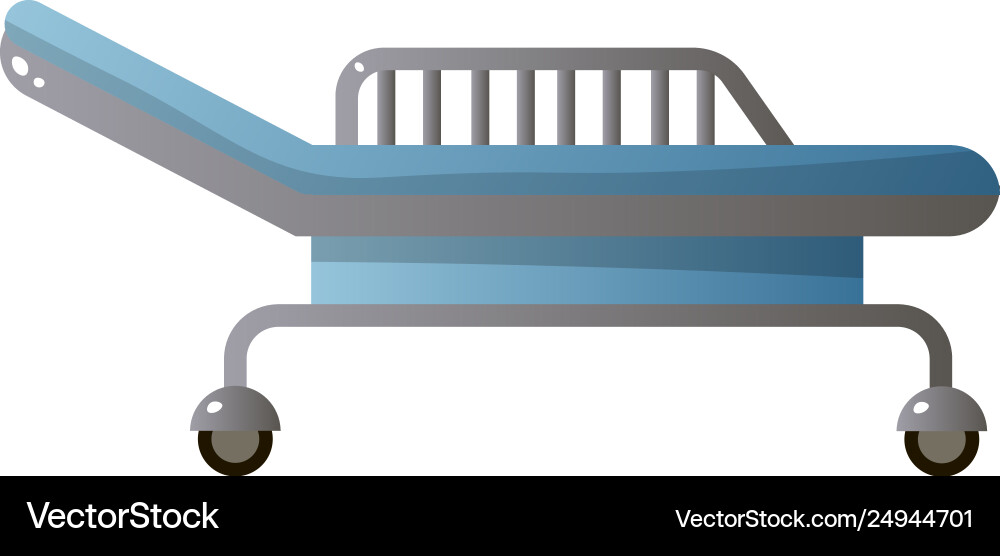 Adjustable modern hospital bed with orthopedic Vector Image