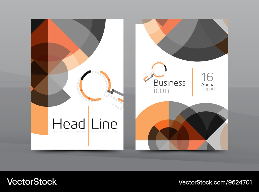 Colorful annual report cover Royalty Free Vector Image