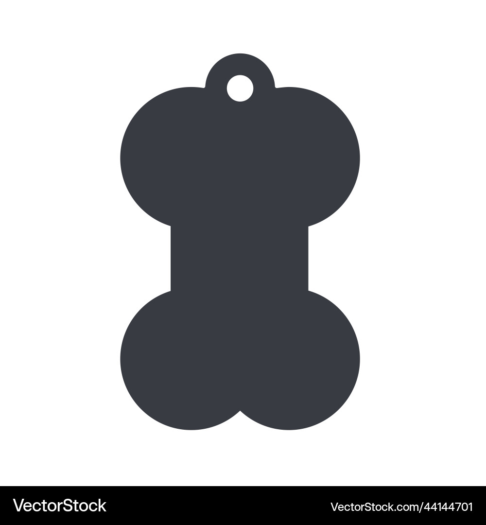 Dog tag template silhouette for neckline Vector Image