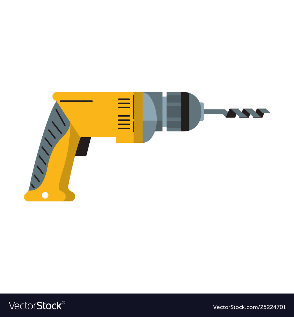 Drill construction tool Royalty Free Vector Image