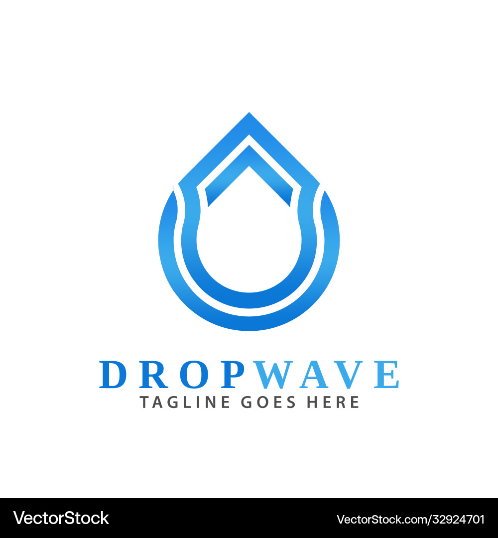 Drop wave arrow logos design Royalty Free Vector Image