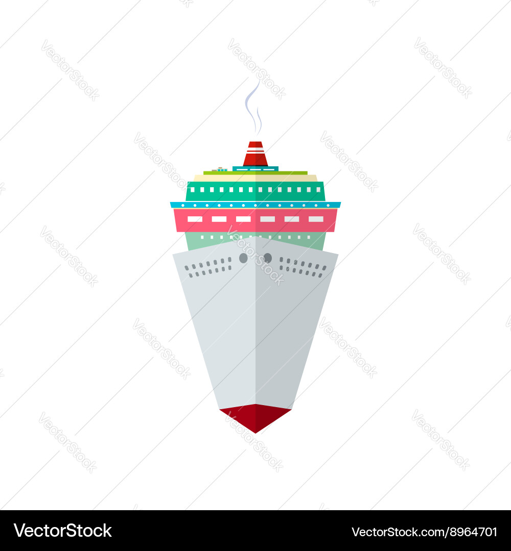 Front View of the Cruise Ship Royalty Free Vector Image