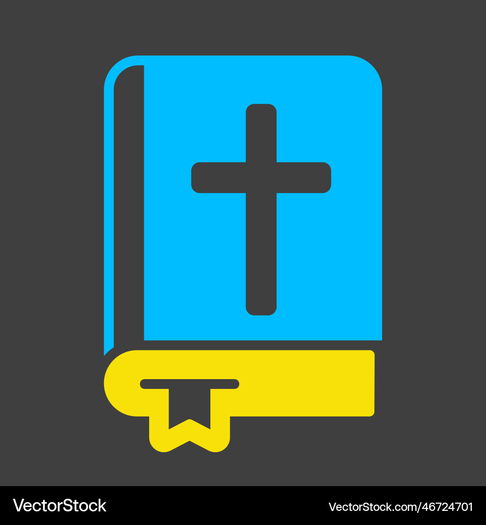 Holy bible wedding isolated glyph icon Royalty Free Vector