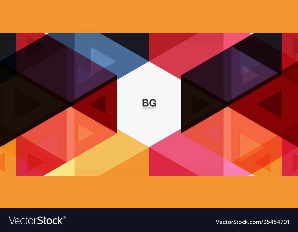 Mosaic Triangle Pattern Abstract Background Vector Image