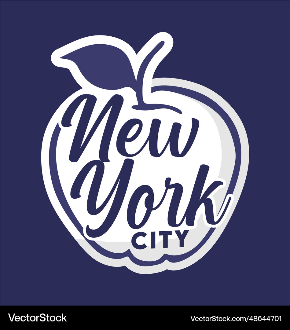 New york city with blue background Royalty Free Vector Image