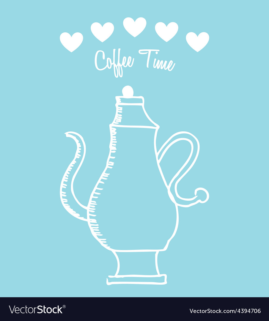 Coffee time Royalty Free Vector Image - VectorStock