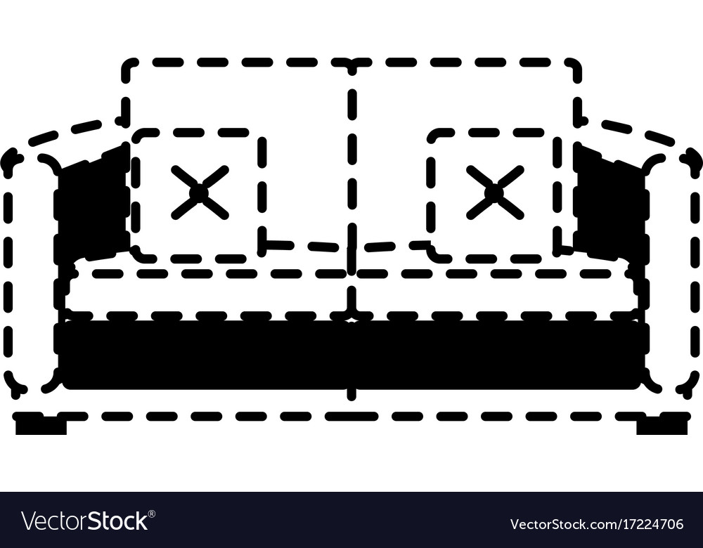 Comfortable couch isolated Royalty Free Vector Image