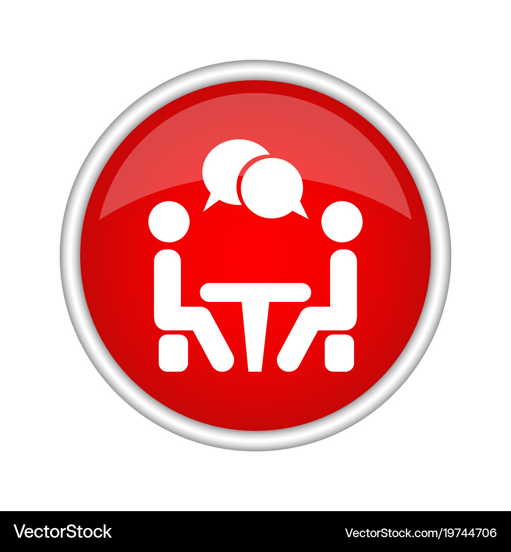 Conference icon people sitting at the table Vector Image
