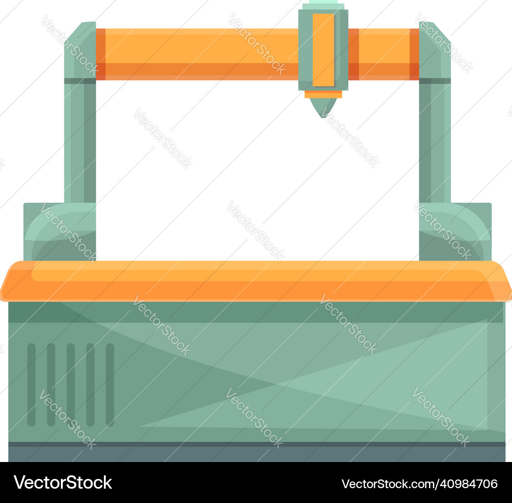 Controller cnc machine icon cartoon Royalty Free Vector