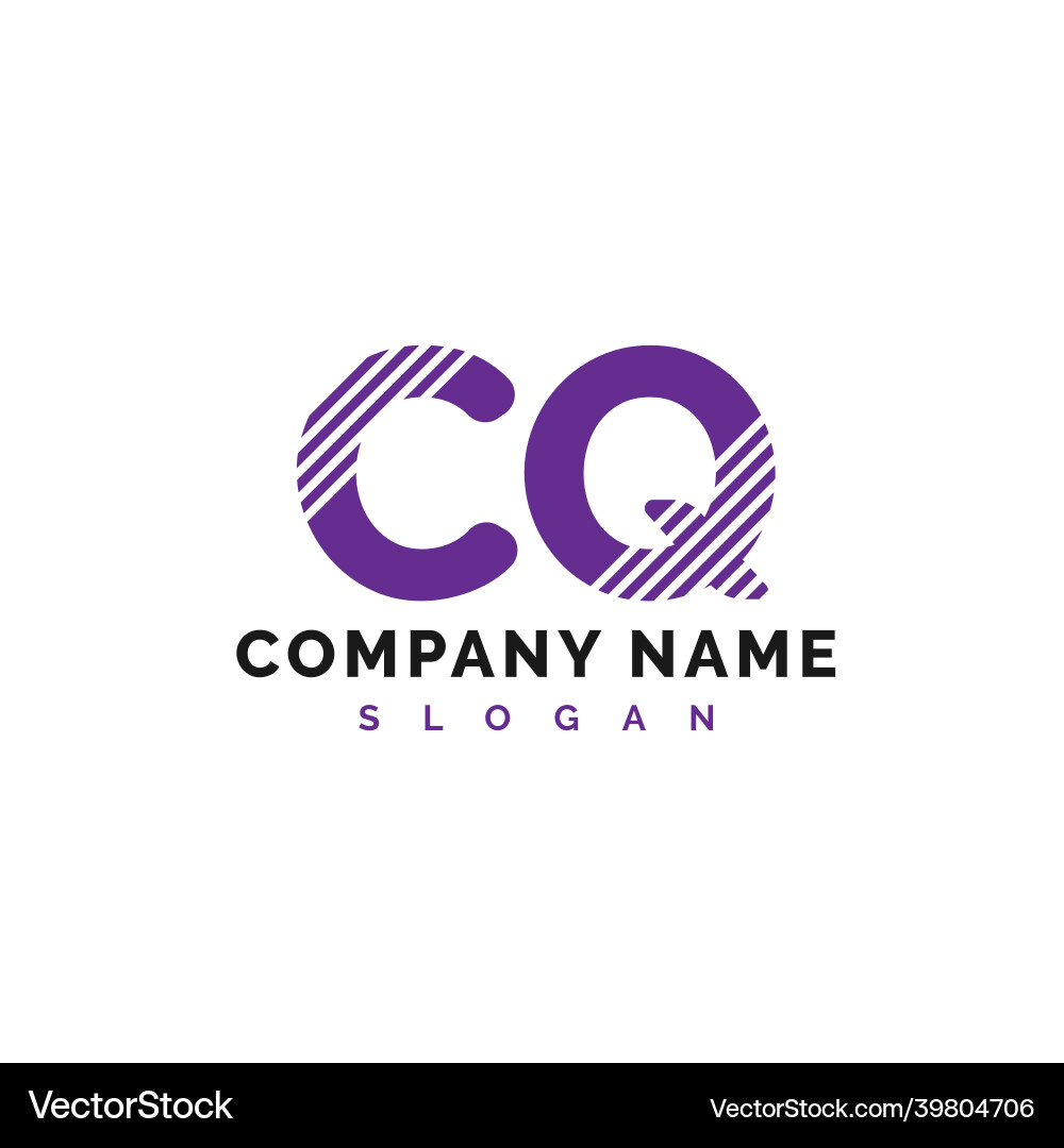 Cq letter logo design letter logo Royalty Free Vector Image
