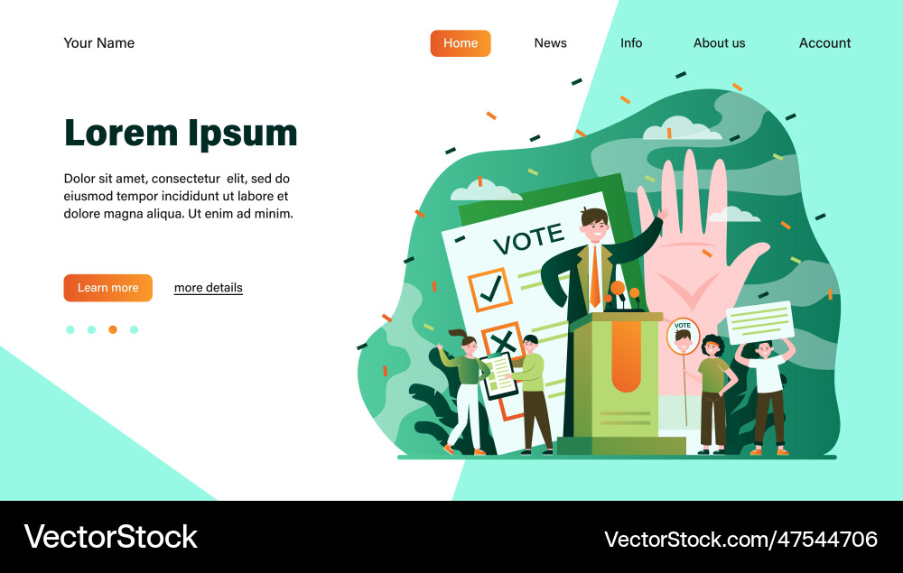 Election and political campaign Royalty Free Vector Image