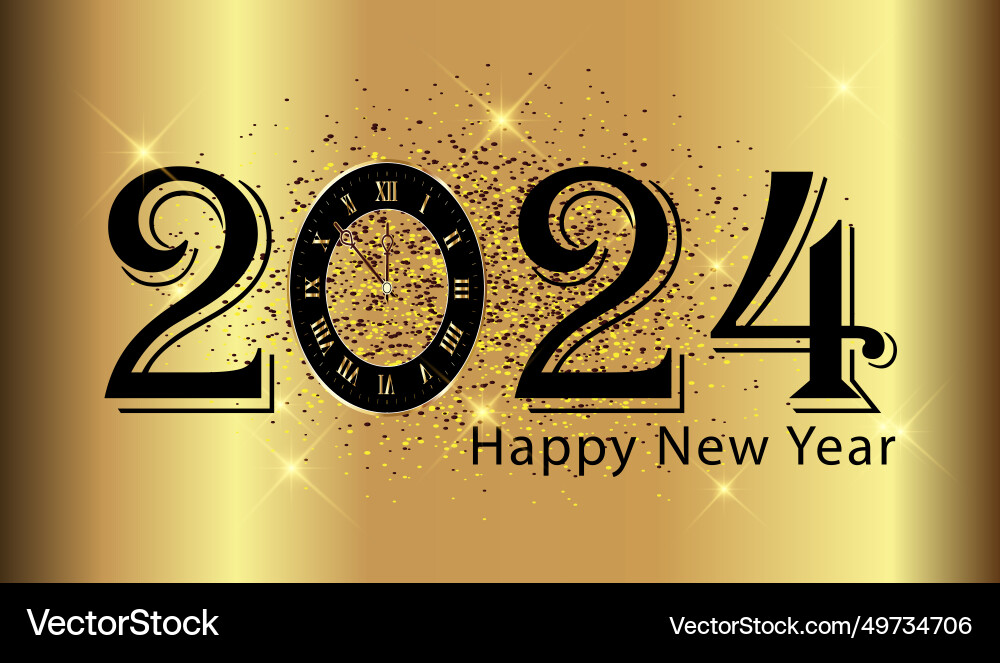 Happy new year luxurious design creative new year Vector Image