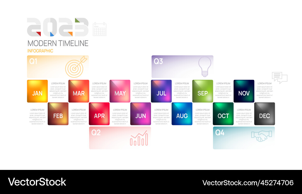 Infographic 2023 template for business modern Vector Image