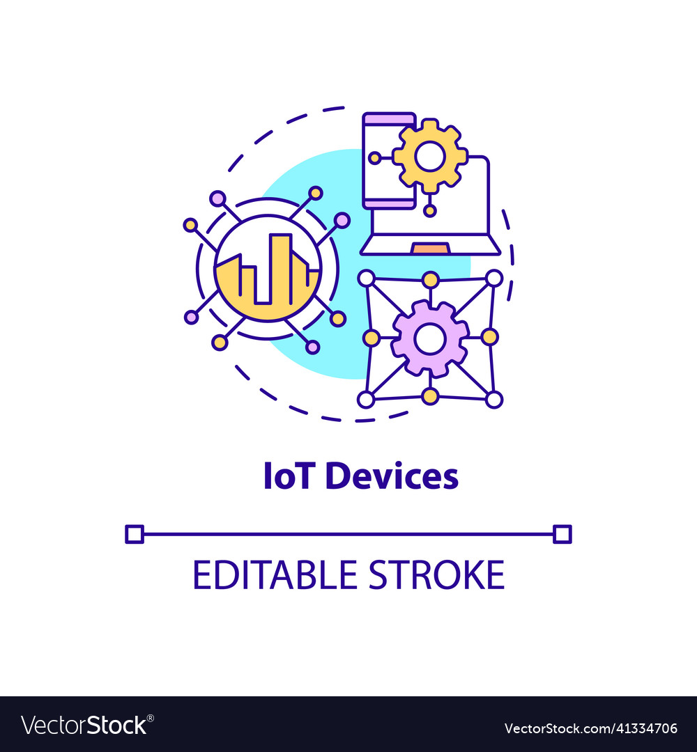 Iot devices concept icon Royalty Free Vector Image