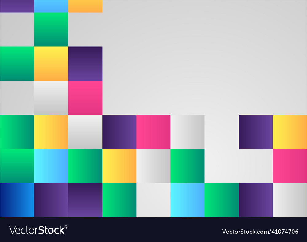 Modern colorful bauhaus abstract square pattern Vector Image