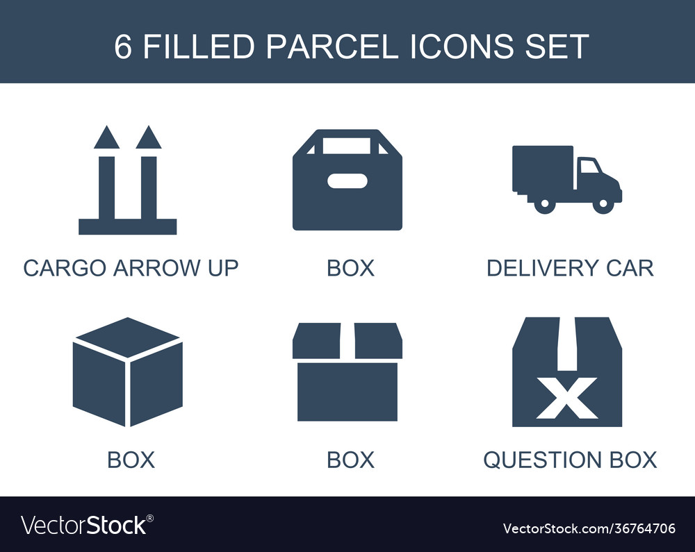 Parcel icons Royalty Free Vector Image - VectorStock