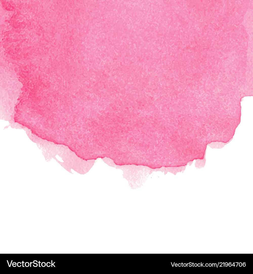 Pink abstract watercolor isolated on white Vector Image