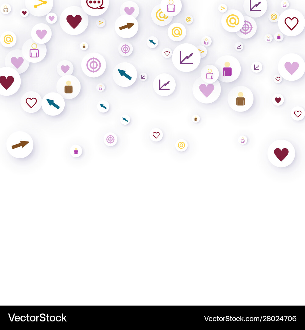 Social media marketing communication concept Vector Image
