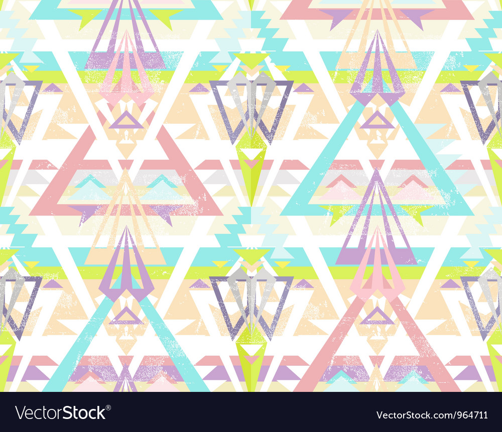 Abstract geometric seamless aztec pattern Vector Image
