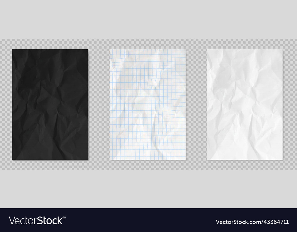 Crumpled paper effect flyers texture or posters Vector Image