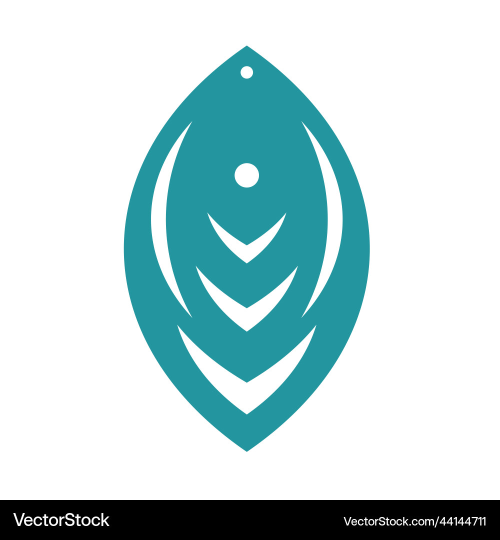 Earrings template beautiful hanging earring Vector Image