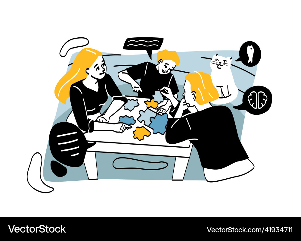 Family home activities abstract concept Royalty Free Vector