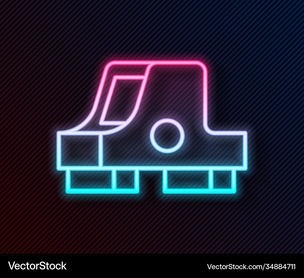 Glowing neon line collimator sight icon isolated Vector Image