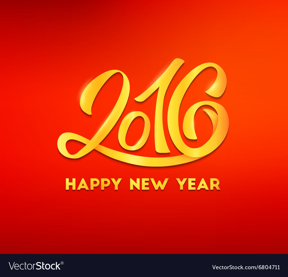 Happy new year 2016 greeting card Royalty Free Vector Image