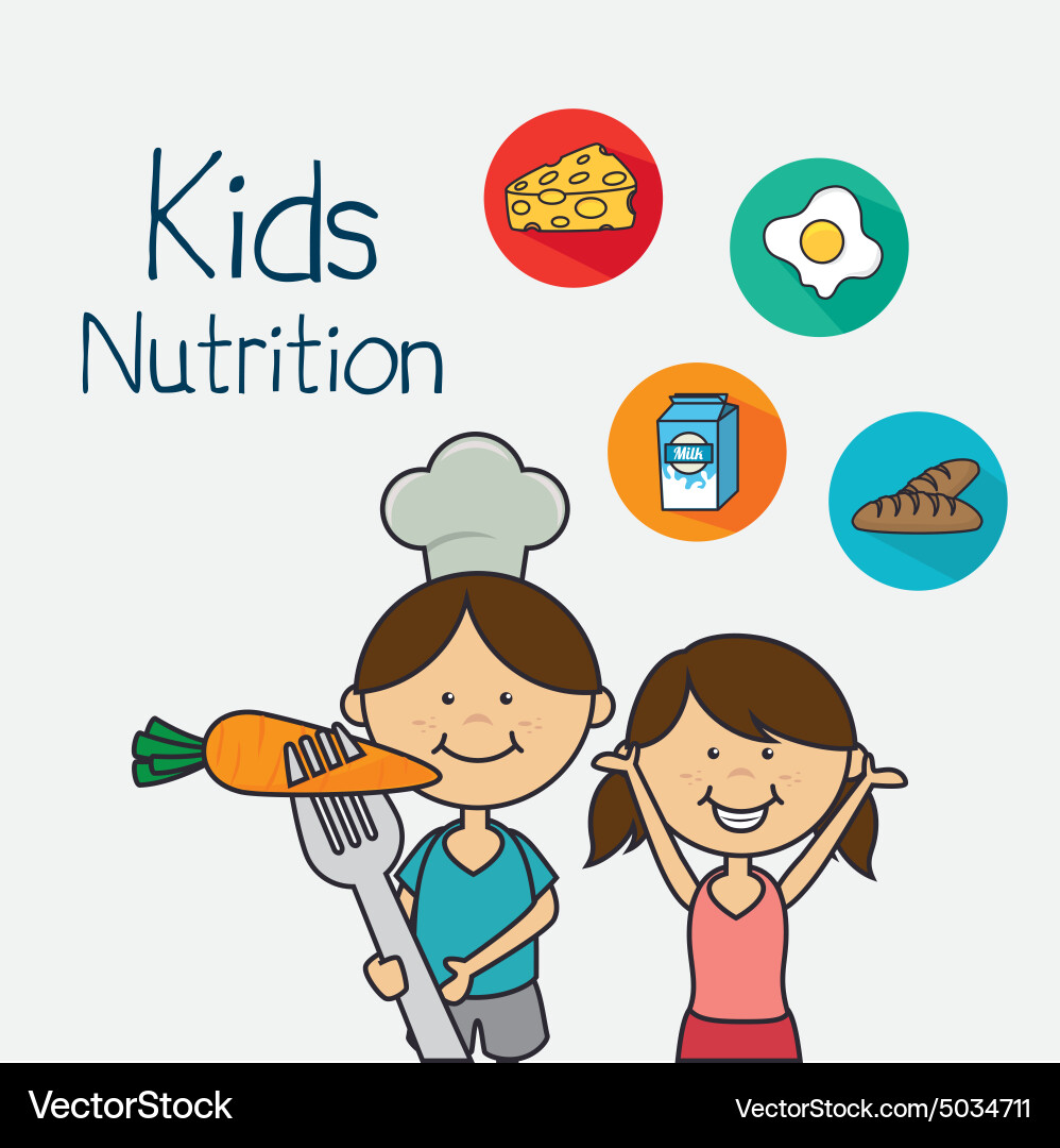 Kids food design Royalty Free Vector Image - VectorStock