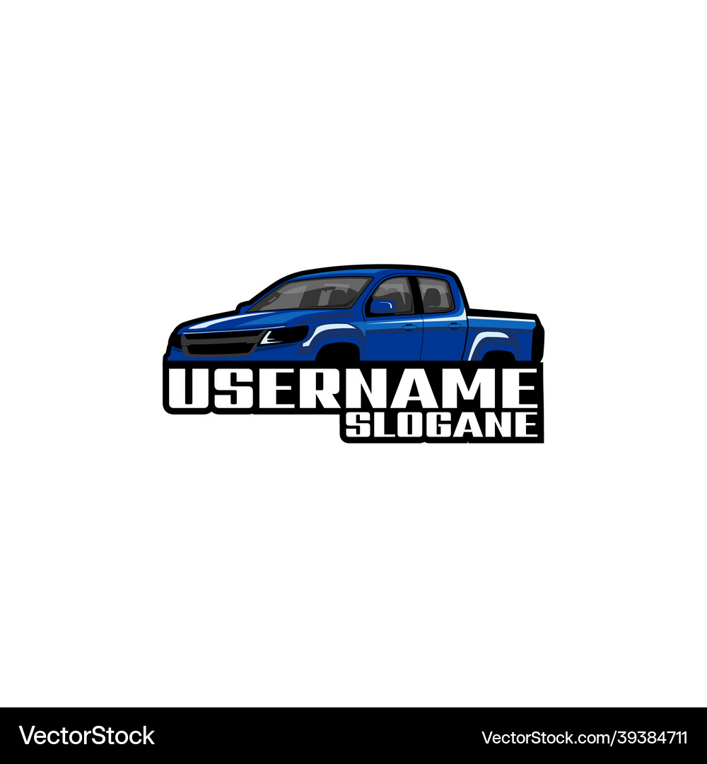 Pick up truck logo Royalty Free Vector Image - VectorStock