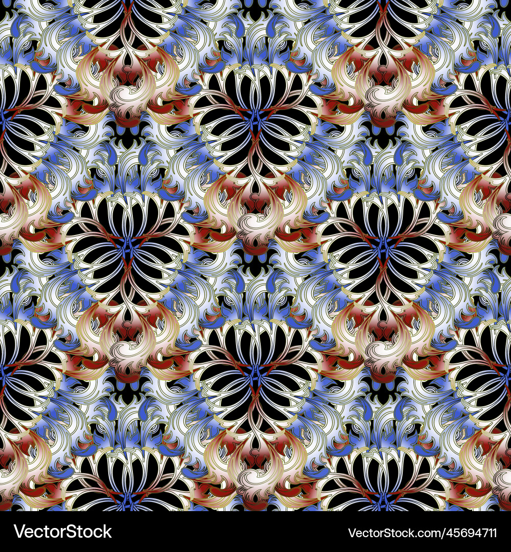 Vintage floral seamless pattern ornamental Vector Image