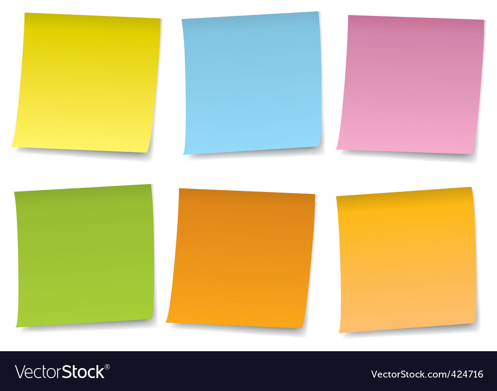 Adhesive note Royalty Free Vector Image - VectorStock