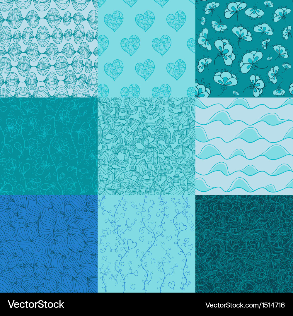 Big collection of seamless patterns for your Vector Image