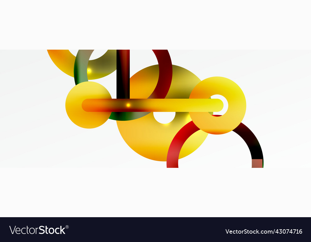 Circle Composition Abstract Background Trendy Vector Image