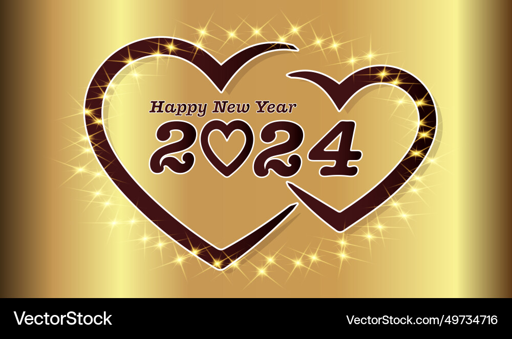 Happy new year luxurious design creative new year Vector Image