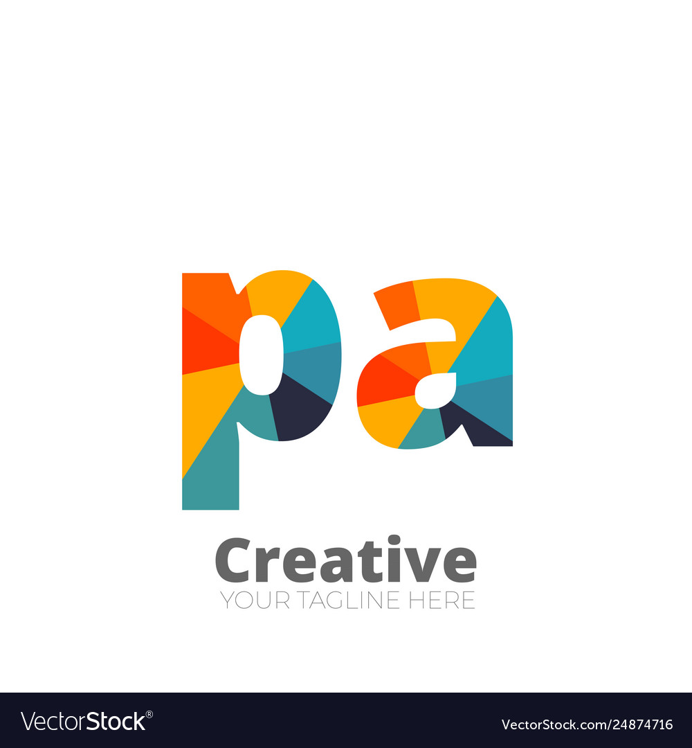 Initial letter rounded design logo - elements Vector Image