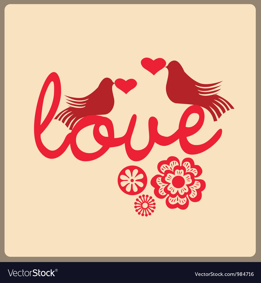 Love message Royalty Free Vector Image - VectorStock