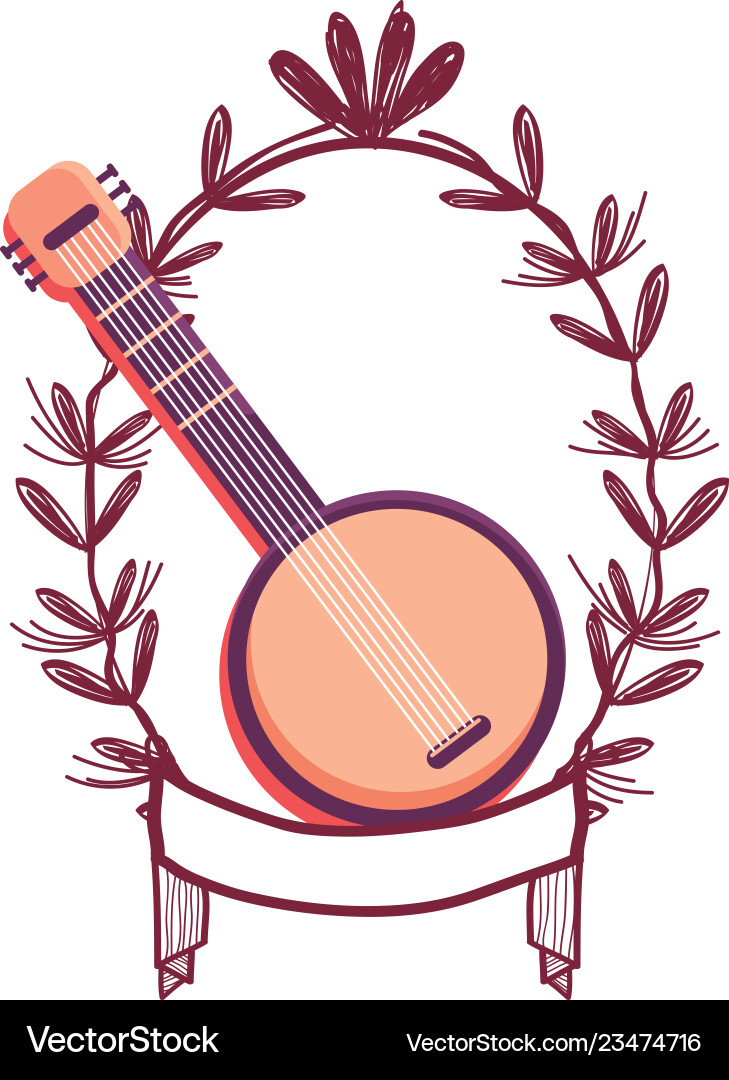 Music instrument cartoon Royalty Free Vector Image