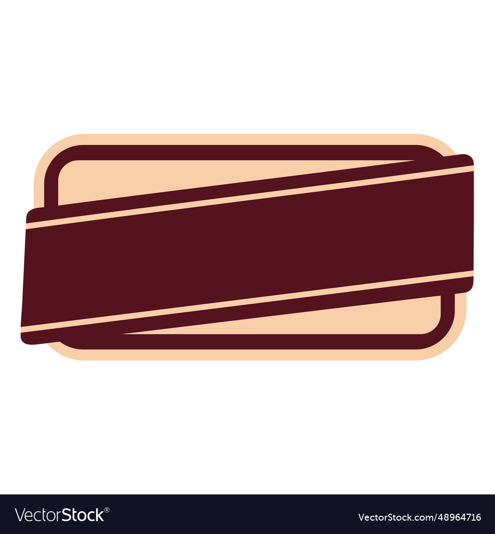 Rectangular label color stroke Royalty Free Vector Image