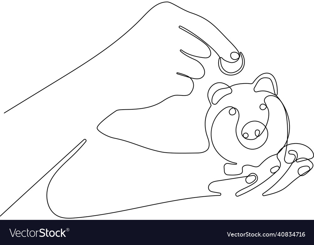 teach-child-girl-to-save-money-in-piggy-bank-vector-image