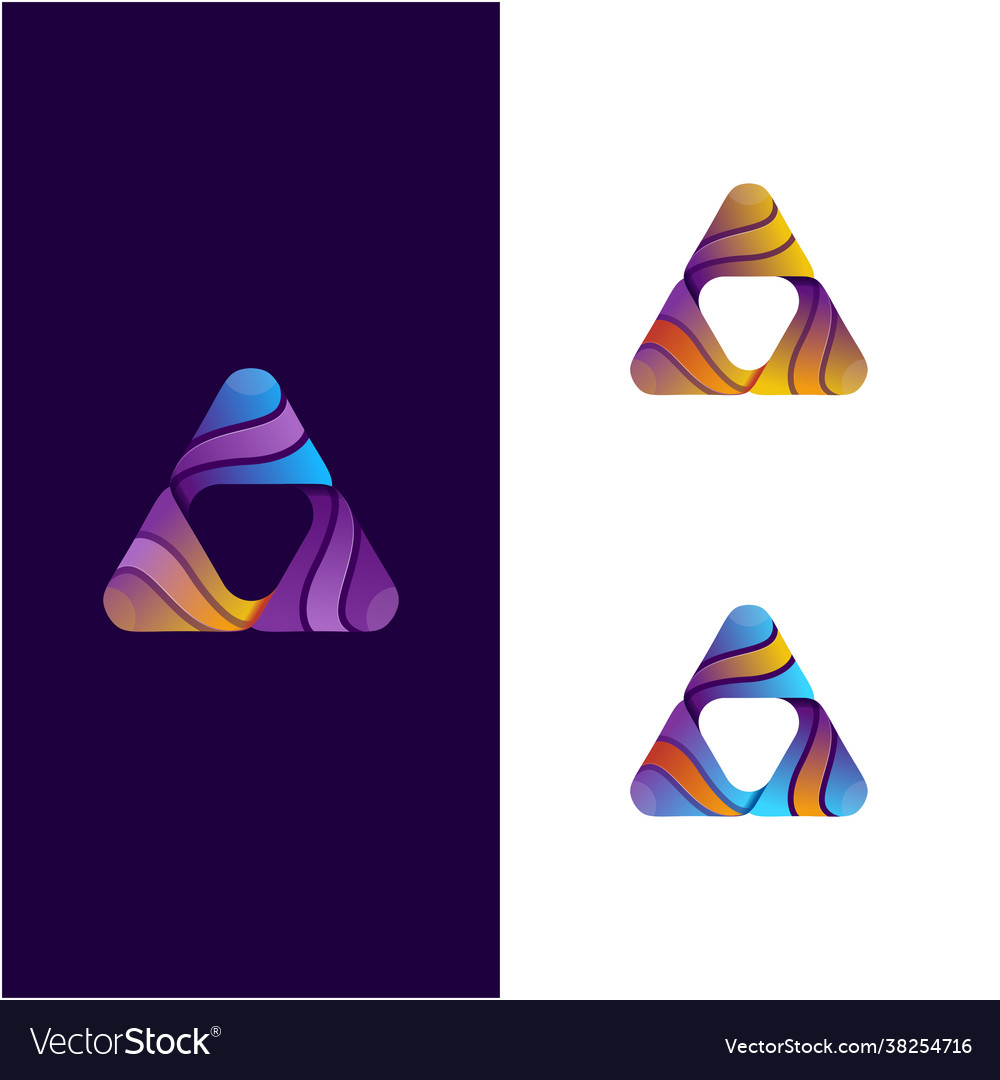 Triangle abstract logo design Royalty Free Vector Image