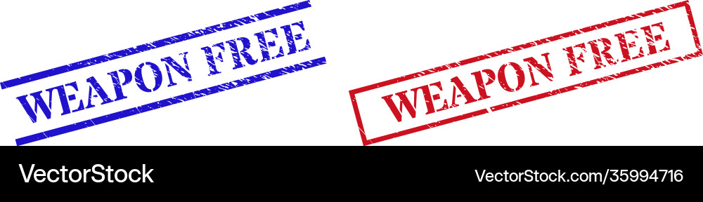 Weapon free textured scratched stamp watermarks Vector Image