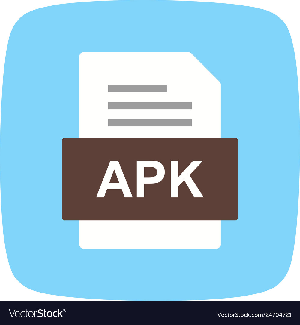Apk file document icon Royalty Free Vector Image