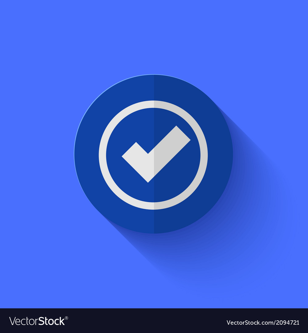 Blue Checkmark Icon Royalty Free Vector Image - VectorStock