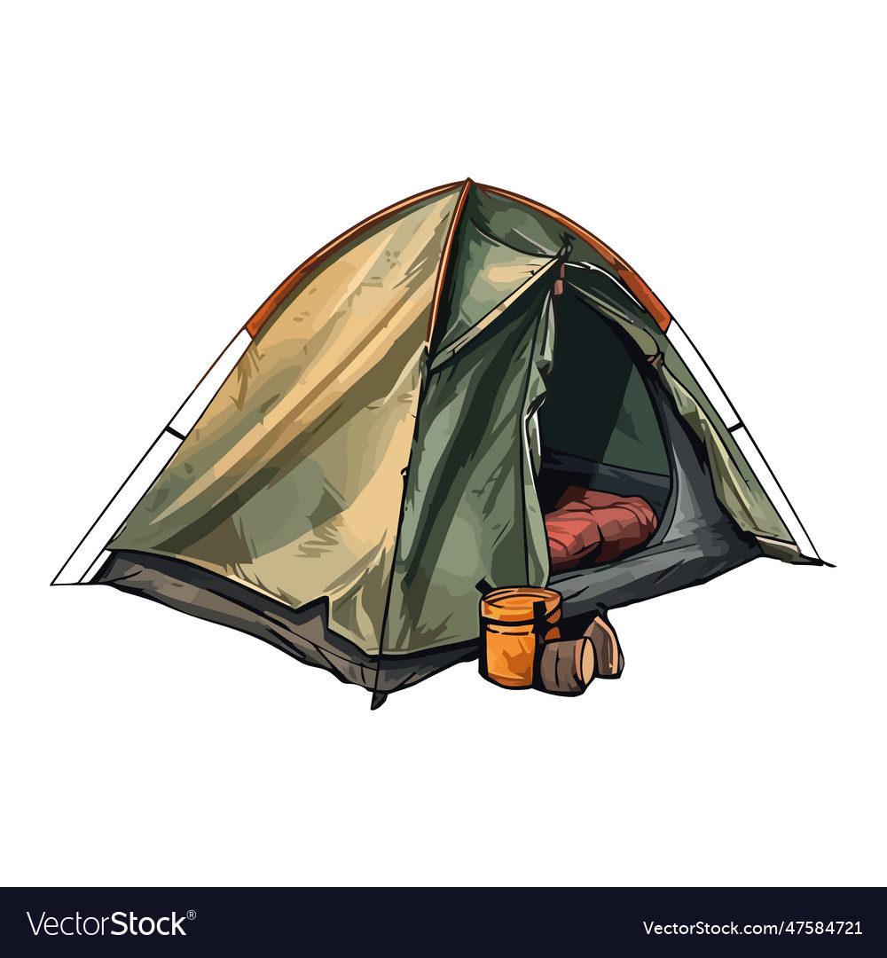 Camping tent Royalty Free Vector Image - VectorStock