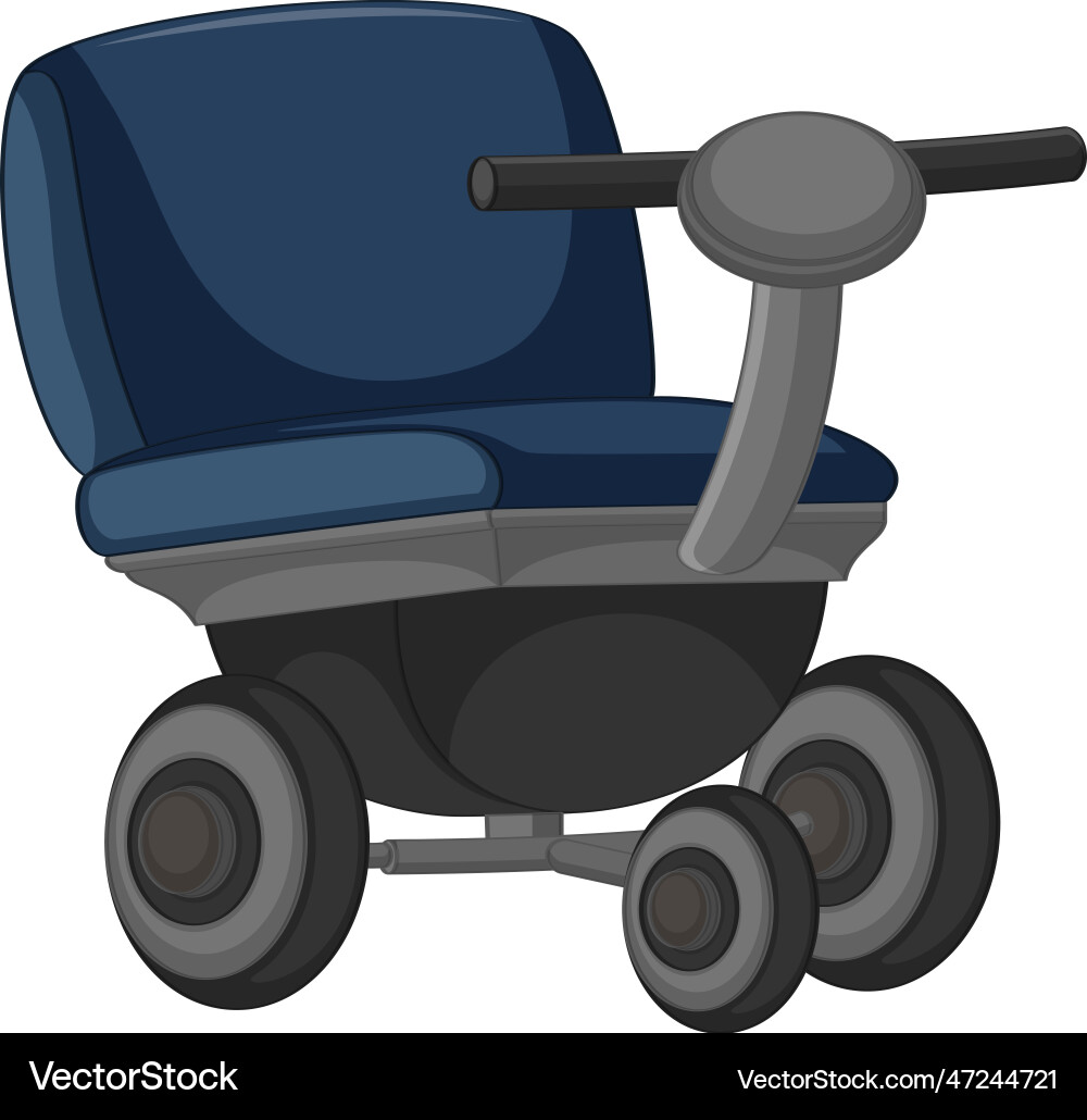 Electric wheelchair cartoon isolated Royalty Free Vector